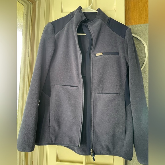 Figs | Jackets & Coats | Figs Navy Blue Fleece Jacket Womens On Shift ...